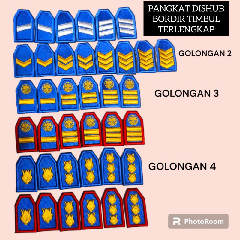 Jual PANGKAT PDL DISHUB BORDIR TIMBUL 3D PANGKAT PERHUBUNGAN TERLENGKAP ...