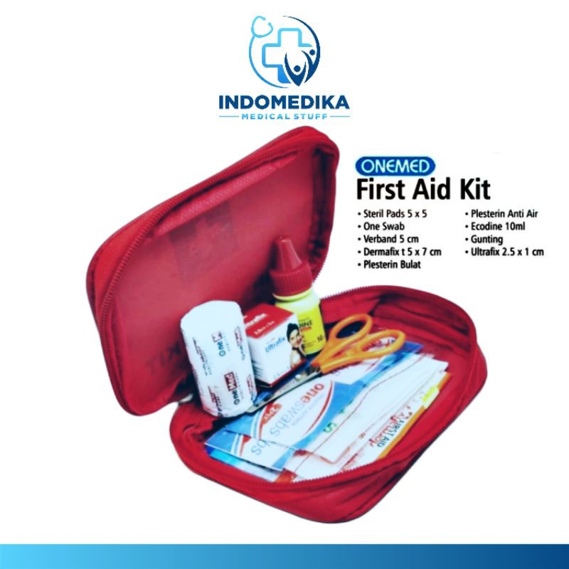 Jual Tas P3K Mini - First Aid Kit Red Bag - warna merah lengkap + isi ...