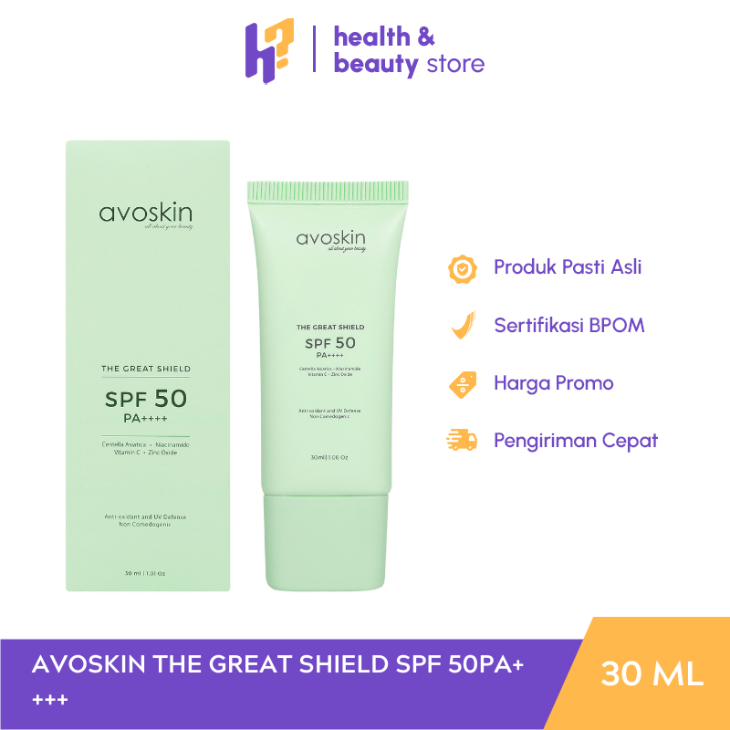 Jual AVOSKIN THE GREAT SHIELD SPF 50PA++++ (30ML) | Shopee Indonesia