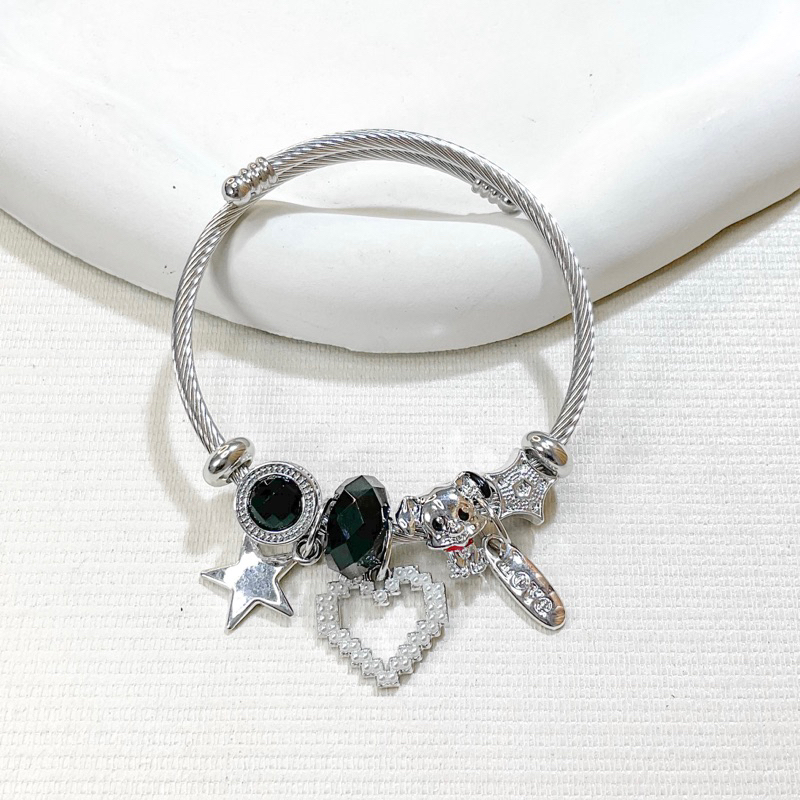 Jual Premium Gelang Pandora Charms Bracelet Serut Titanium Asli Wanita ...