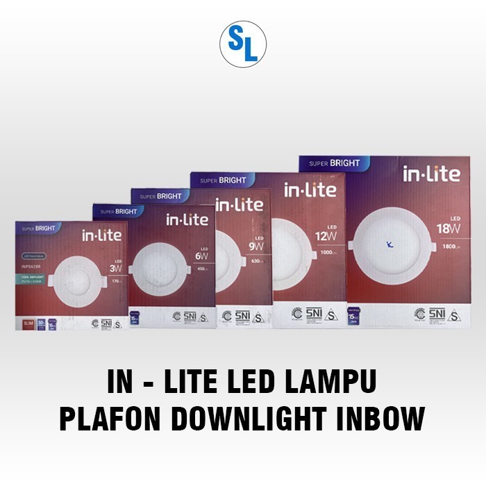Jual LAMPU PANEL LED DOWNLIGHT IN LITE INLITE 6W 12W 18W BULAT OUTBOW ...
