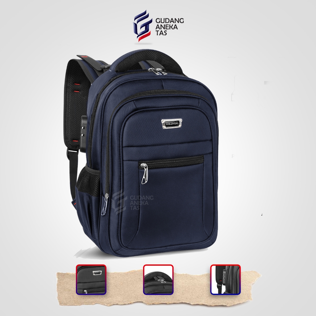 Jual Tas Ransel Pria,Wanita Unisex Backpack punggung Kerja, Sekolah Free Raincover dan Port USB ...