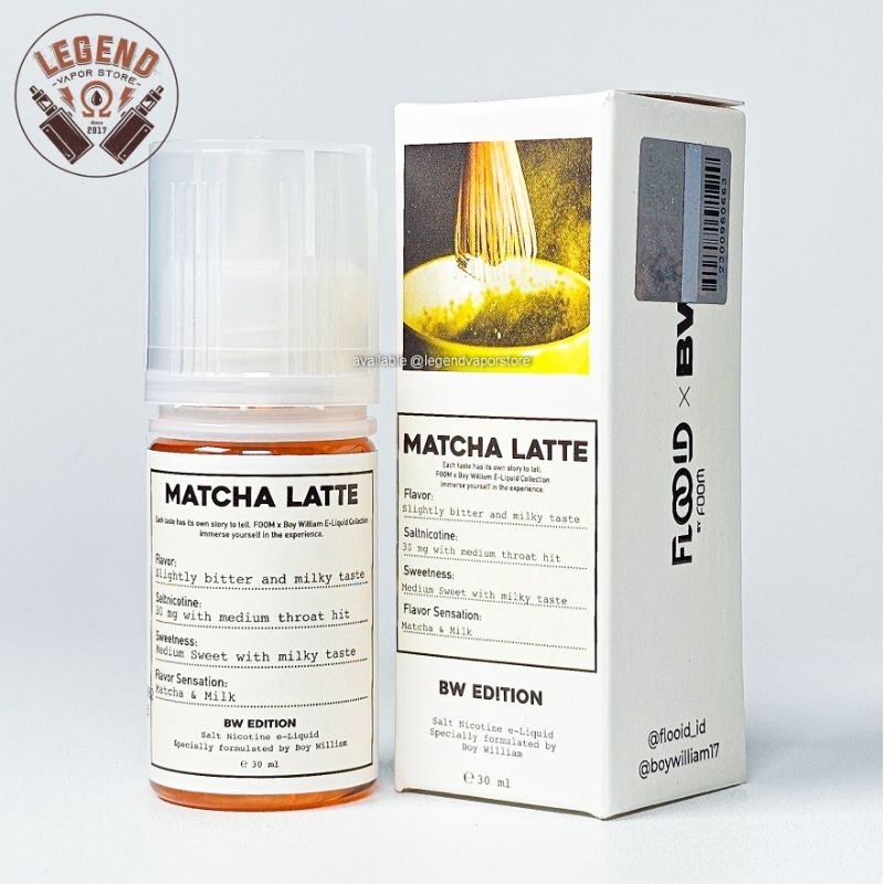 Jual SALT NIC - LIQUID FOOM Matcha Latte 30ML 30MG AUTHENTIC | Shopee ...