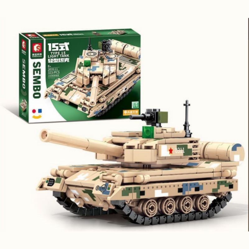 Jual SEMBO Block Type 15 Light Tank Building Block | Shopee Indonesia