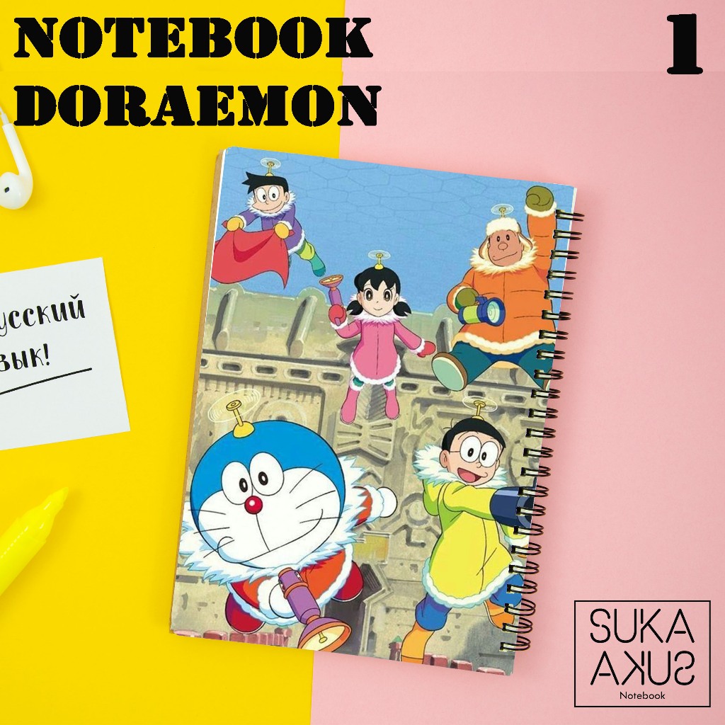 Jual Buku notebook anime DORAEMON custom 100 halaman full colour ...