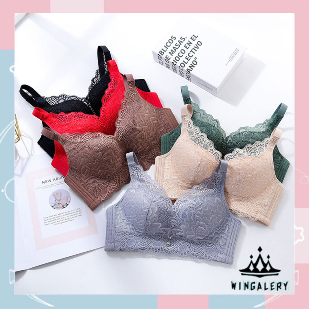Jual WINGALERY Bra Women Bra BH Wanita Push Up Busa Tipis 9035 | Shopee ...