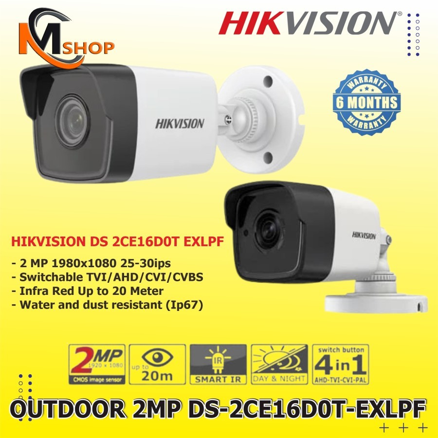 Jual Kamera CCTV HIKVISION 2MP Outdoor DS-2CE16D0T-EXLPF Camera Full HD | Shopee Indonesia
