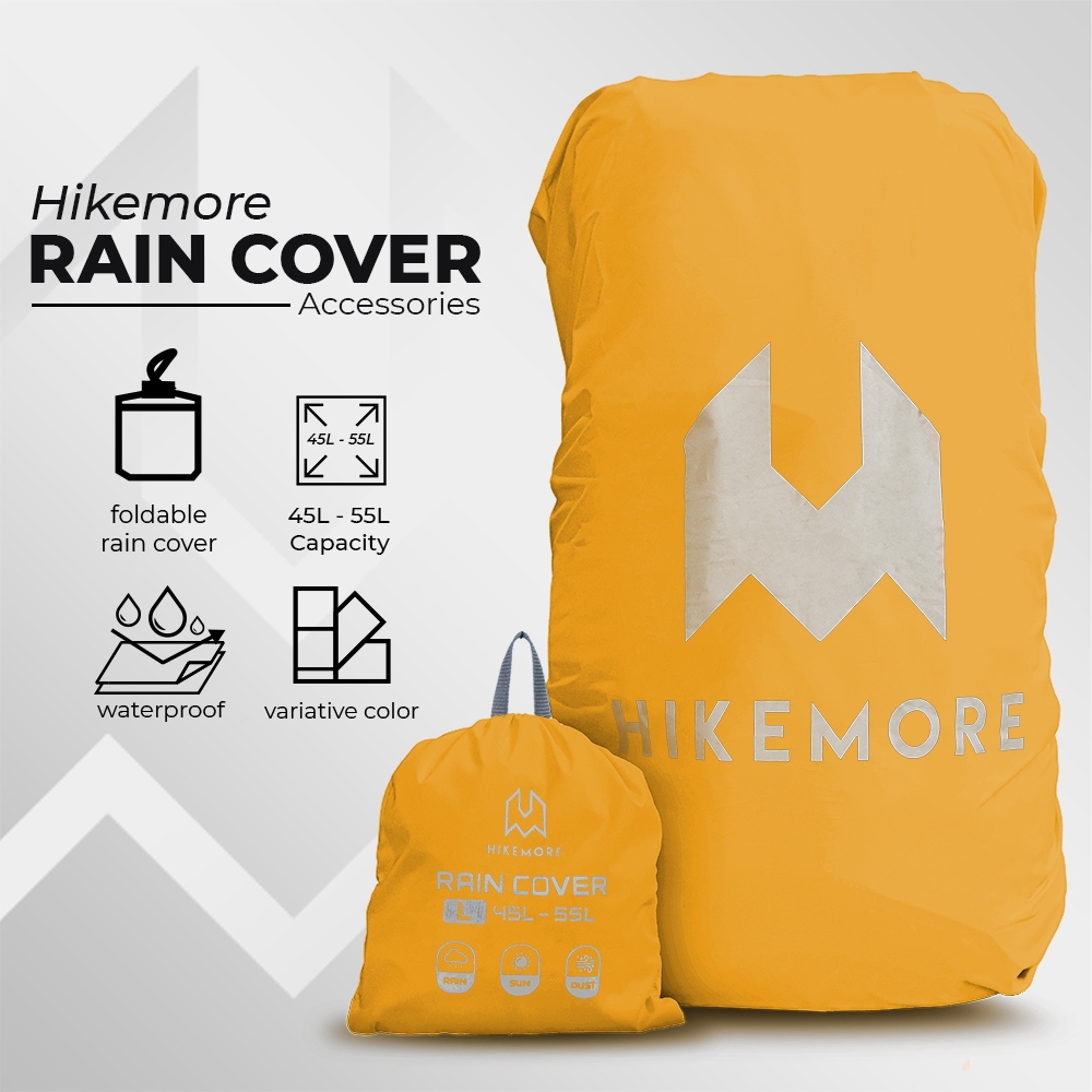 Jual Rain Cover Tas Ransel Outdoor Size L Hikemore 45-55L Original ...