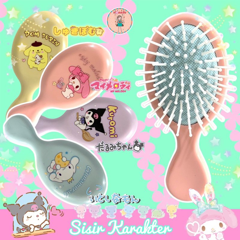 Jual Sisir Rambut Bulat Mika Sanrio Premium Anak & Dewasa/sisir ...