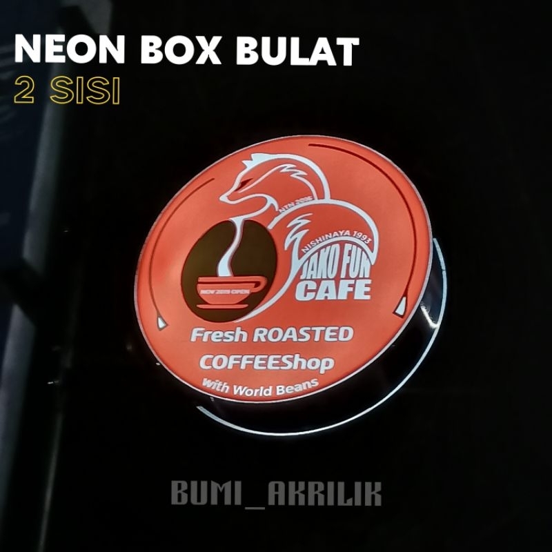 Jual NEON BOX BULAT 2 SISI D 40 cm | Shopee Indonesia