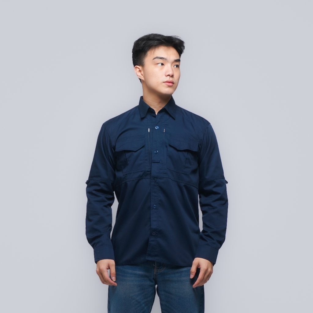 Jual Kemeja Taktikal PDH PDL Lapangan Custom Warna Navy Jumbo Lengan ...