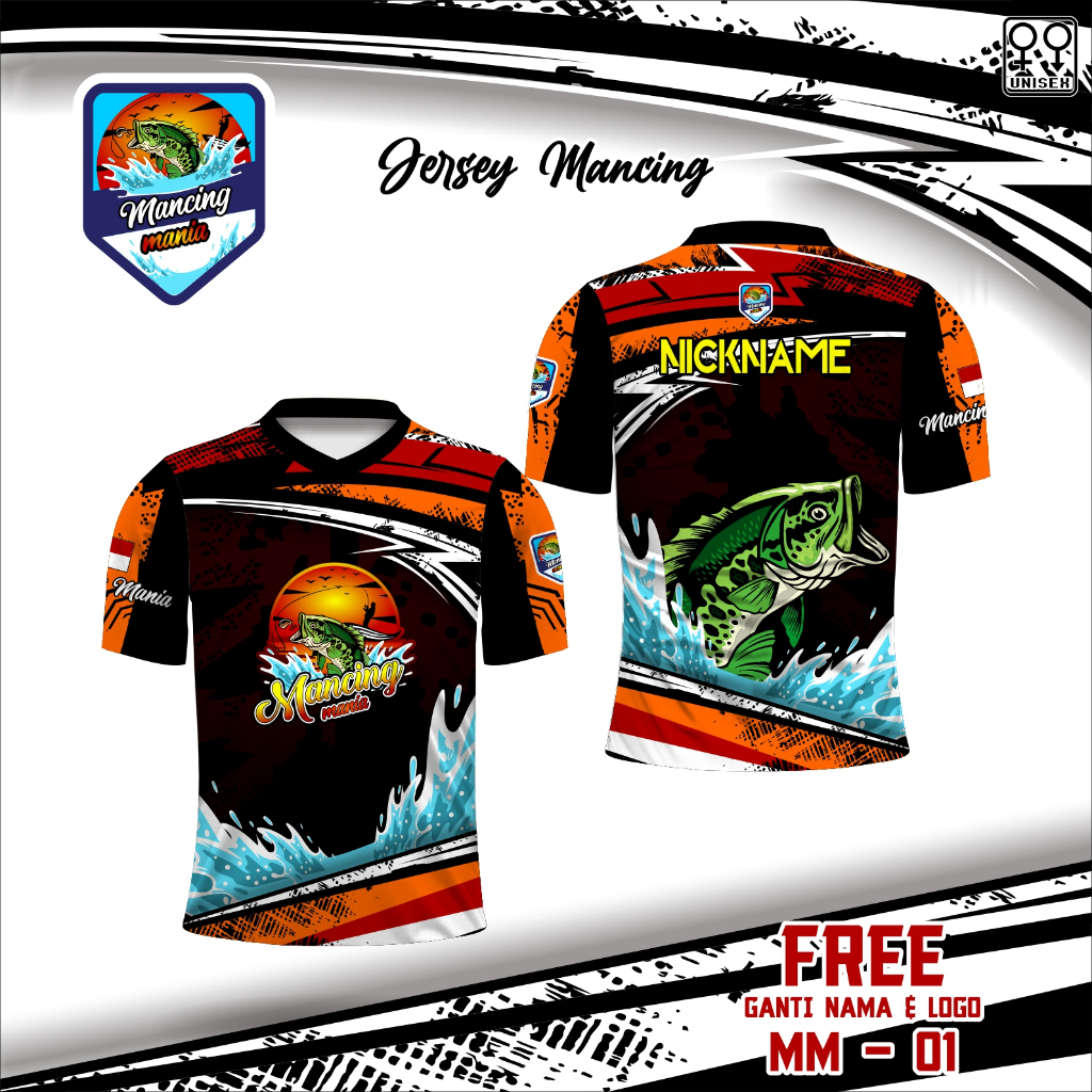 Jual jersey mancing mania baju mancing free nama kaos angler baju ...
