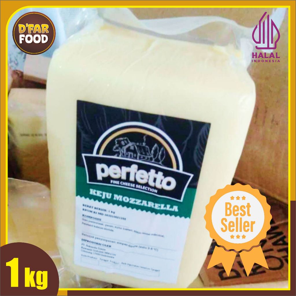 Jual Keju Mozzarella Perfetto 1kg / Perfetto Mozzarella Cheese 1kg ...