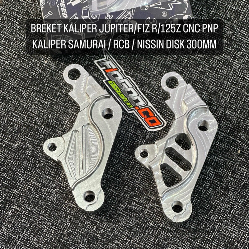 Jual BREKET KALIPER CNC JUPITER Z 125Z FIZ R 300MM RCB SAMURAI 2 PISTON BREKET KALIPER CNC ...