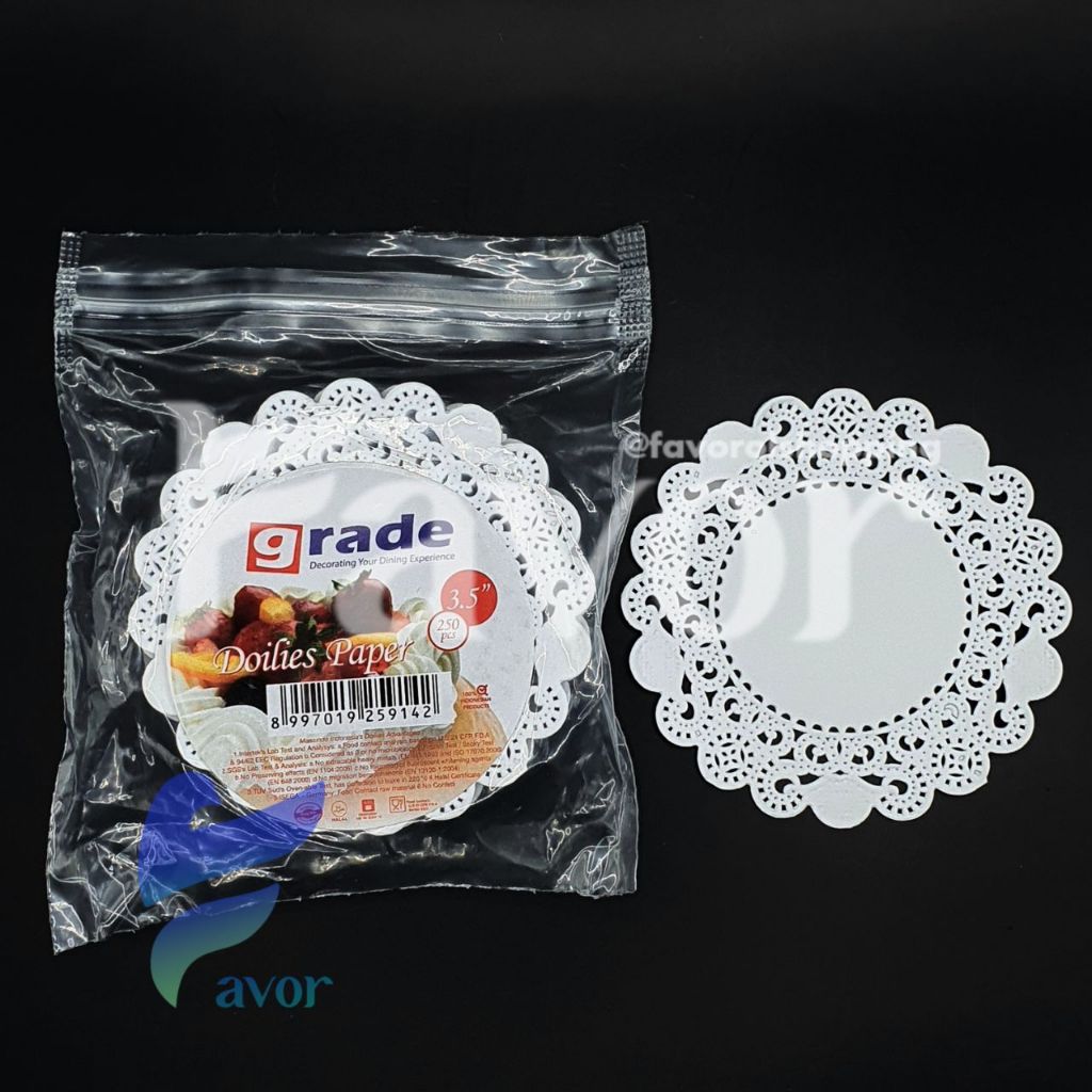 Jual Kertas Alas Toples Doilies 3,5" Inch ISI 5 LEMBAR Kertas Alas Kue ...