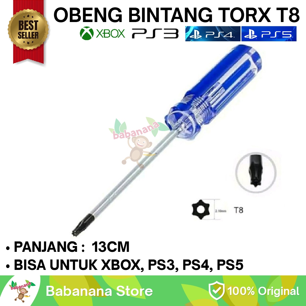 Jual Obeng Bintang Torx T8 Stick Ps3 Ps4 Slim Ps5 Xbox One Ps 4 Slim ...