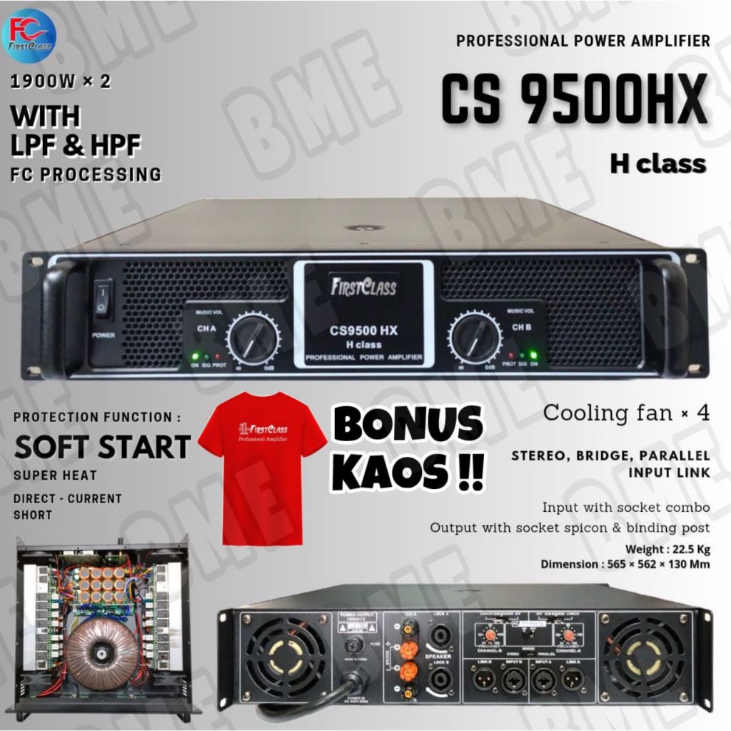 Jual Power Amplfier Firstclass cs 9500hx cs 9500 hx cs9500hx 3800w ...