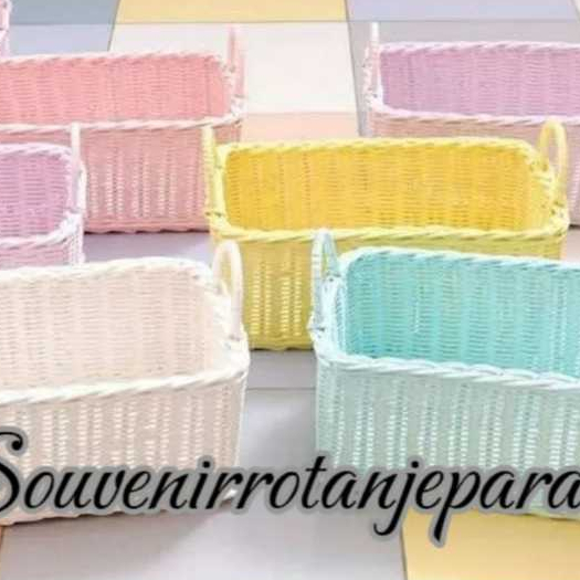 Jual Keranjang Rotan Serbaguna tempat parcel souvenir kotak kuping ...