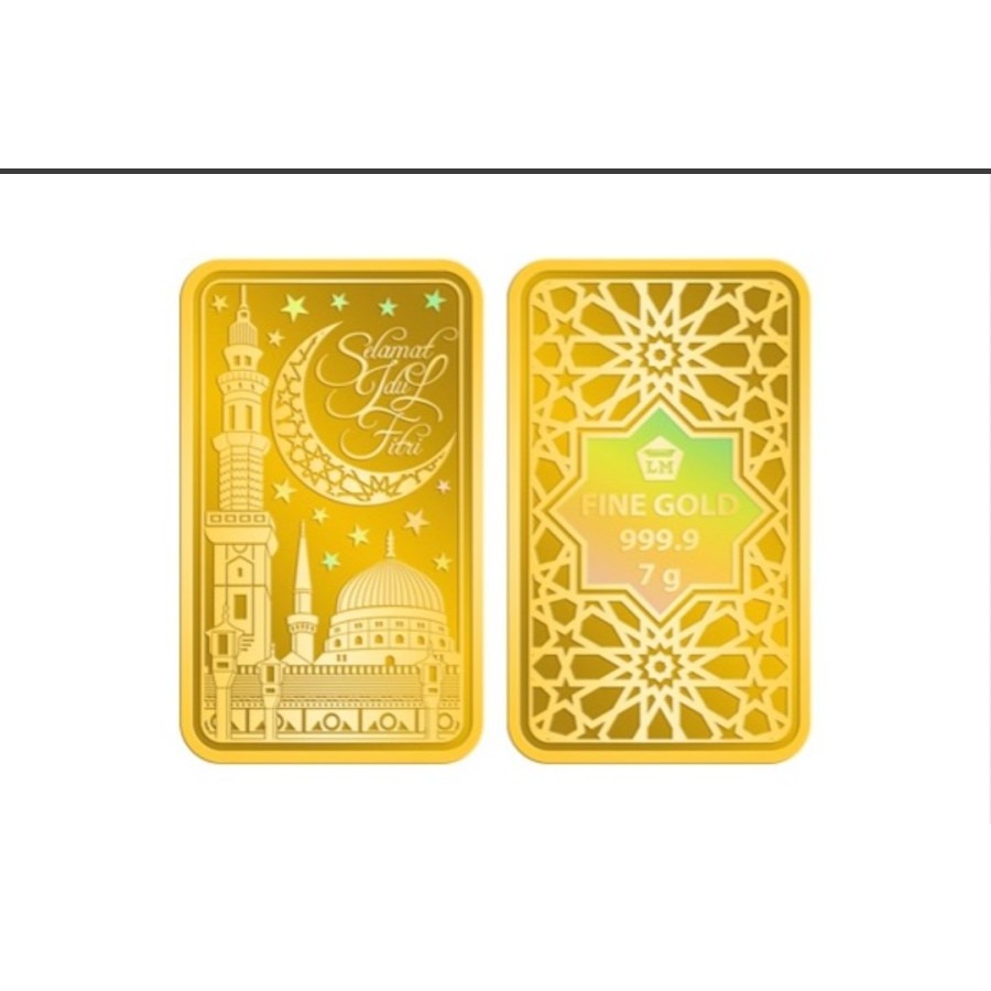 Jual Logam Mulia Antam Limited Edition Seri Idul Fitri 7 Gram 24K 999.9 ...