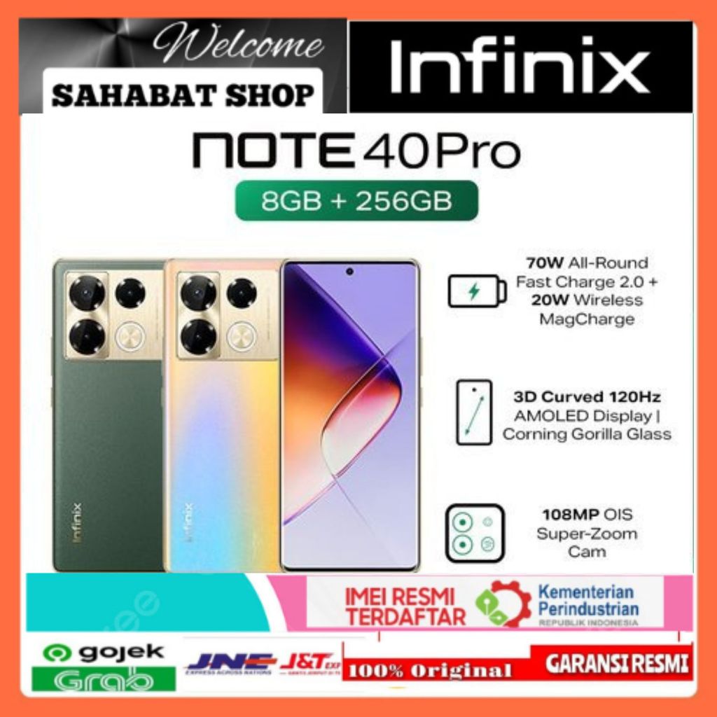 Jual Infinix Note 40 Pro 8/256GB - Up to 16GB Extended Ram Garansi Resmi | Shopee Indonesia