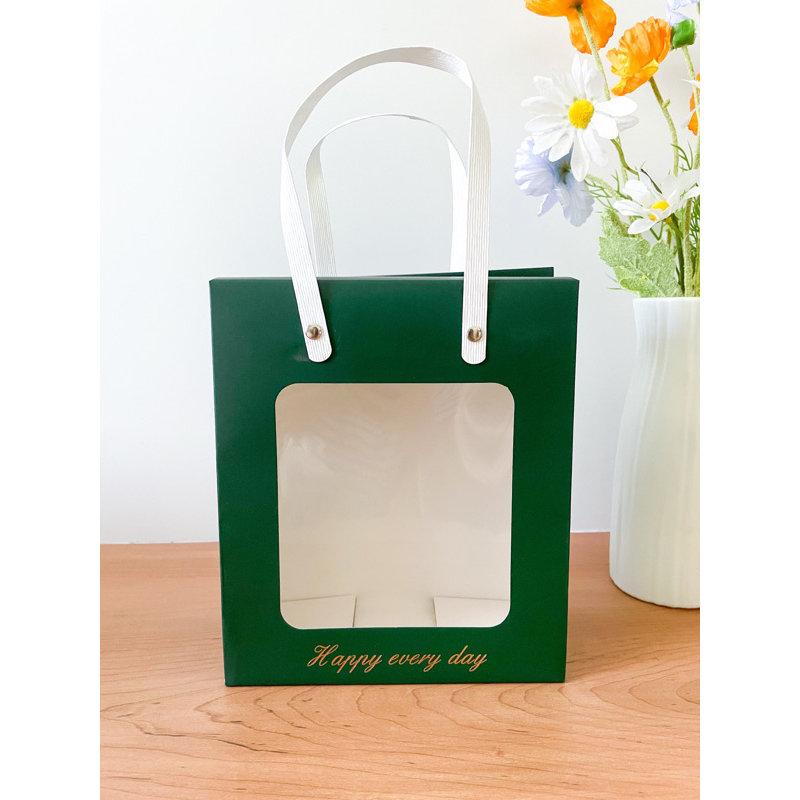Jual HAPPY EVERYDAY Box hijau Jendela Mika Tenteng 18 x 8.8 x 21cm ...