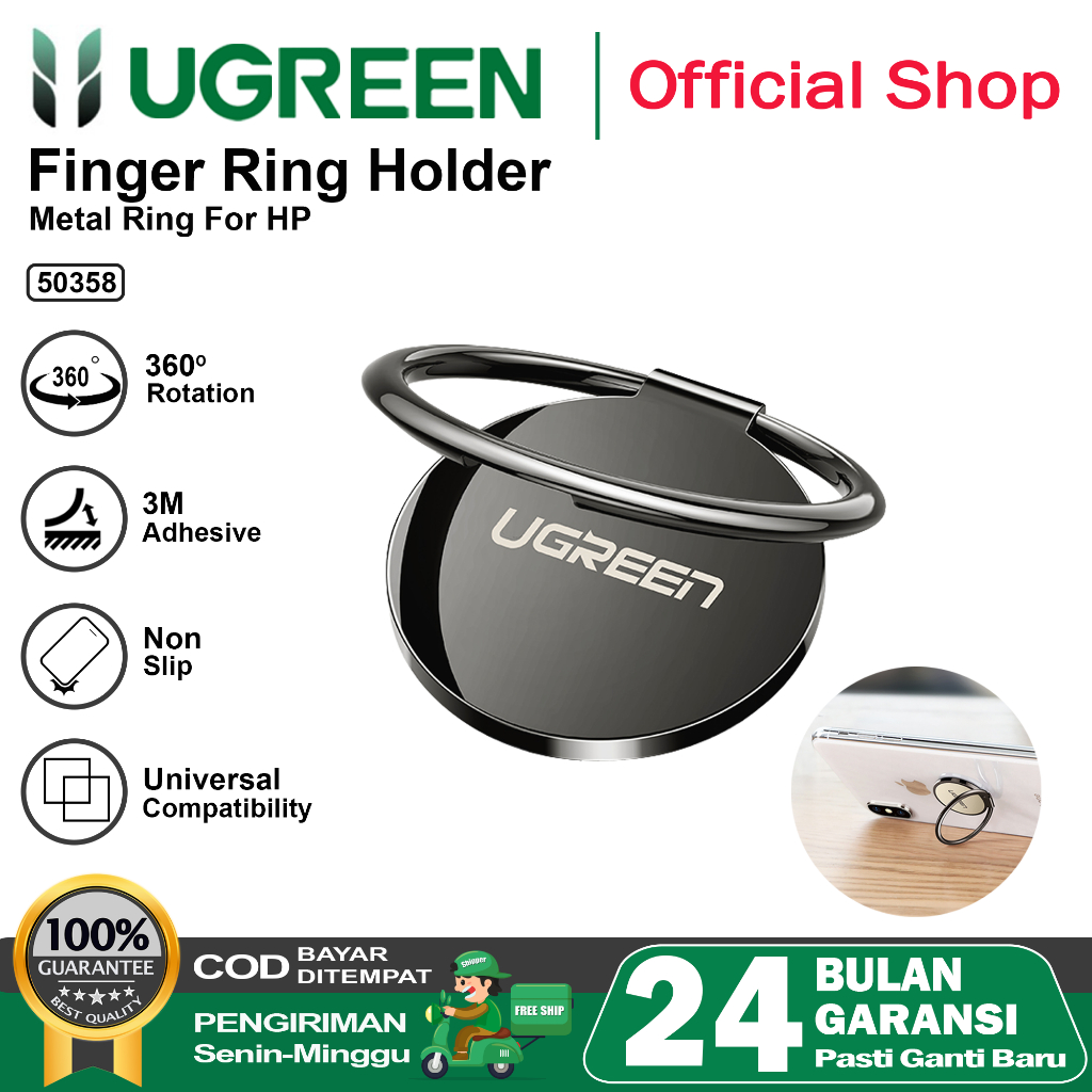 Jual UGREEN Ring Hp Ring Cincin Phone Holder Stand Finger Grip | Shopee ...