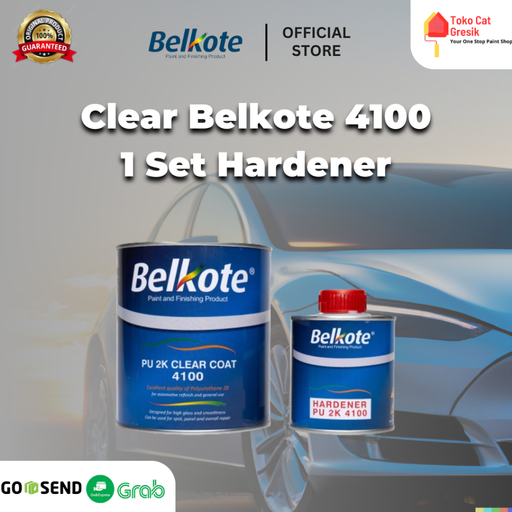 Jual TERMURAH CLEAR BELKOTE 4100 PU 2K 1 SET HARDENER 1L set | Shopee ...