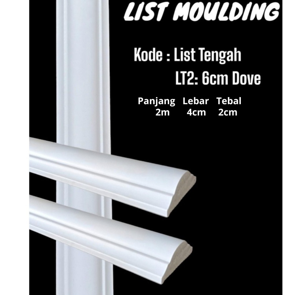 Jual List Molding Wainscoting Anti rayap lebar 4cm, 6cm dan 8cm/ List ...