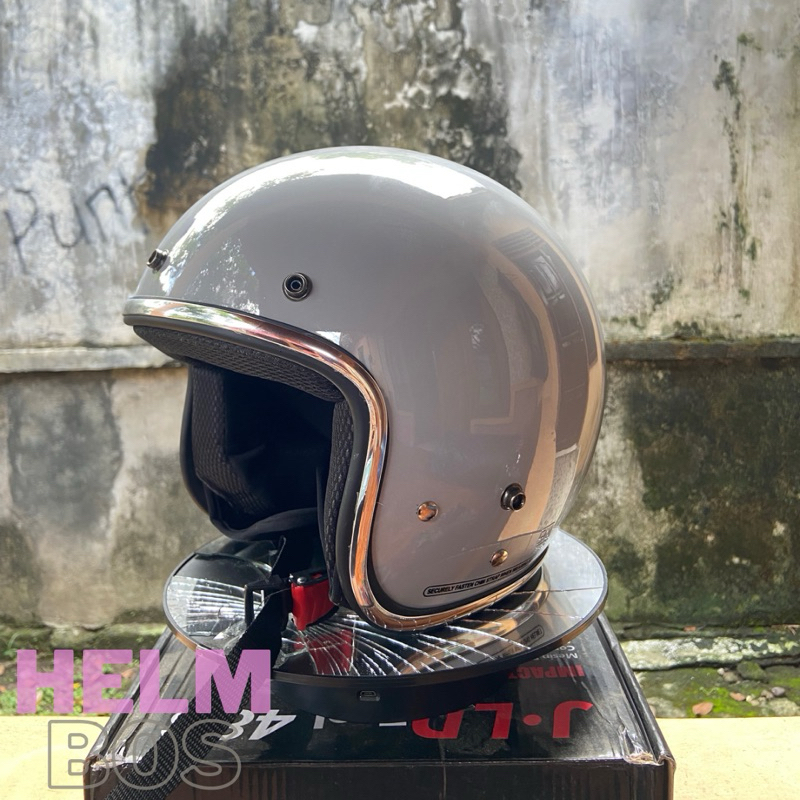 Jual HELMBOS || HELM RETRO ORIGINAL LISS CROME CHROME | (SNI) FREE ...