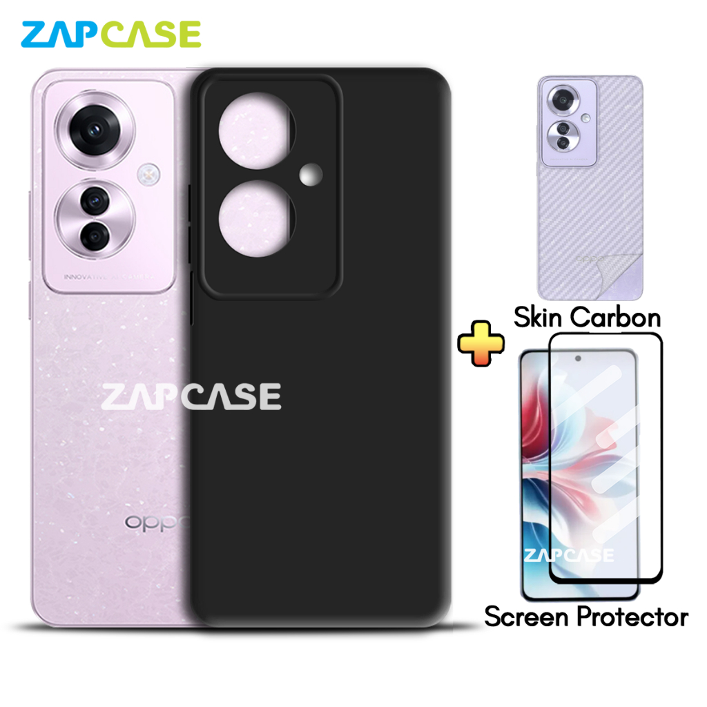 Jual Paket 3in1 Case Oppo Reno 11F 5G Terbaru Casing Ultra Slim Matte ...
