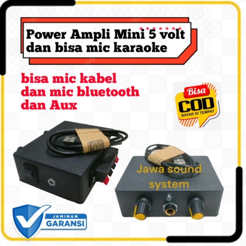 Jual Ampli Mini 5 volt sudah bisa pakai mic bisa langsung karaokean ...