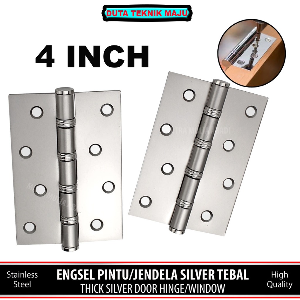 Jual Engsel Pintu Jendela SUPER TEBAL 4 inch Stainless Steel / Engsel ...