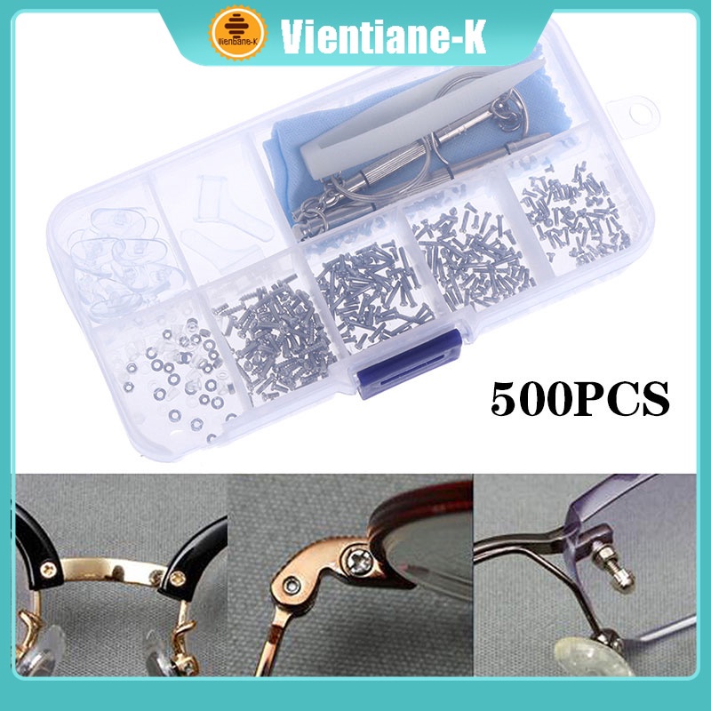 Jual 5PCS Set Reparasi Kacamata Glasses Repair Kit Perlengkapan Kacamata Baut Sekrup Mur Obeng ...