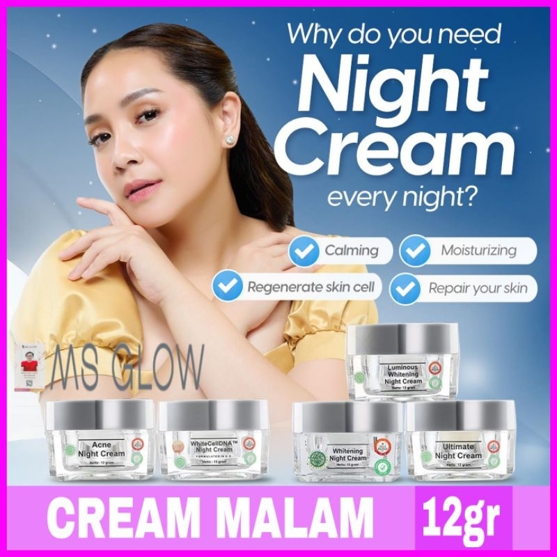 Jual Night Cream Ms Glowing Crem Malam Original | Shopee Indonesia