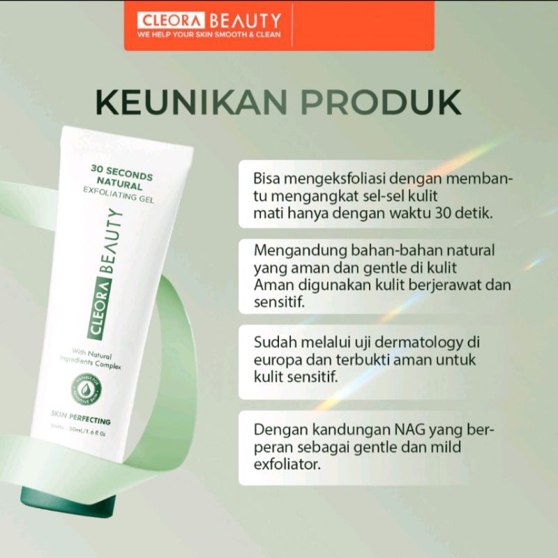 Jual [Marshanda Choice] Cleora 30 Seconds Natural Exfoliating Gel ...