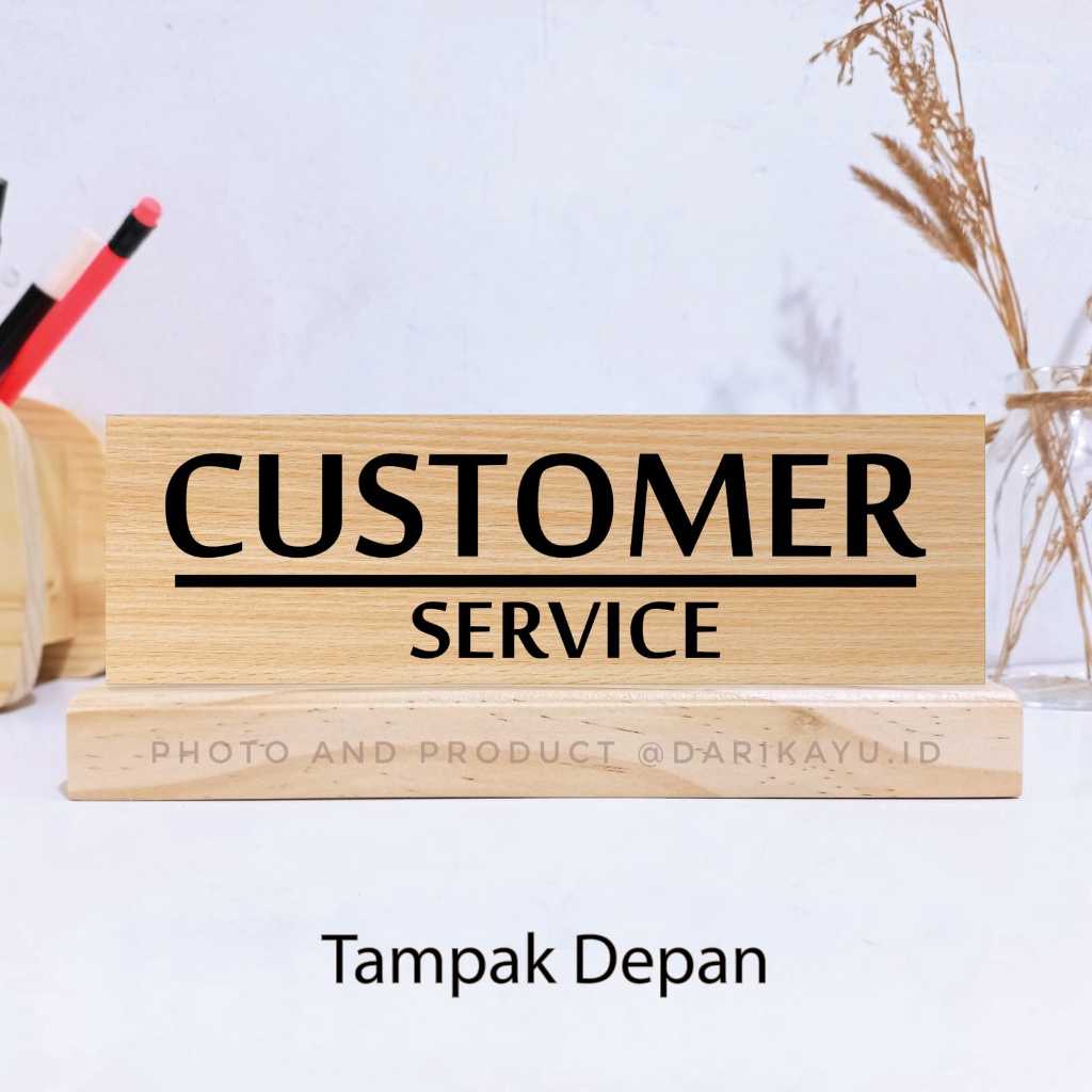 Jual Papan Kayu Penanda Meja Customer Service/Sign system/Customer ...