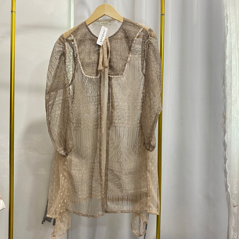 Jual NAOMI OUTER | TUNIC BRUKAT | OUTFIT WISUDA | BAJU WISUDA | OUTFIT ...