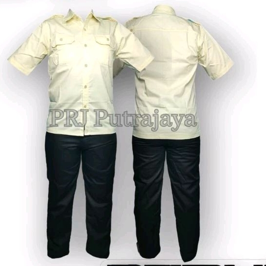 Jual Baju Seragam Satpam Security Krem Terbaru Seragam PDH Satpam | Shopee Indonesia