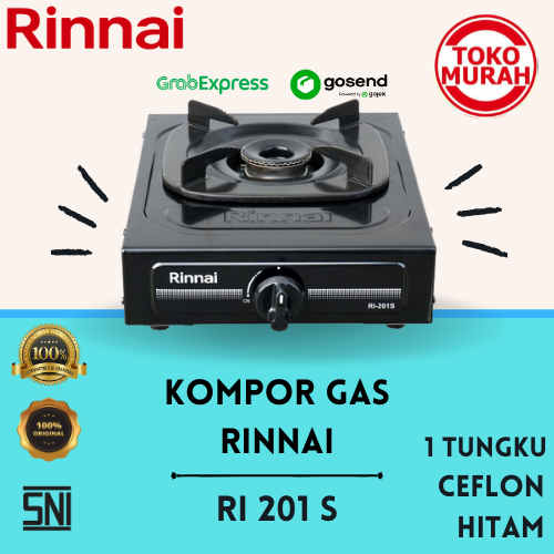 Jual Kompor Gas 1 Tungku RINNAI RI 201 S Low Pressure Teflon/Ceflon ...