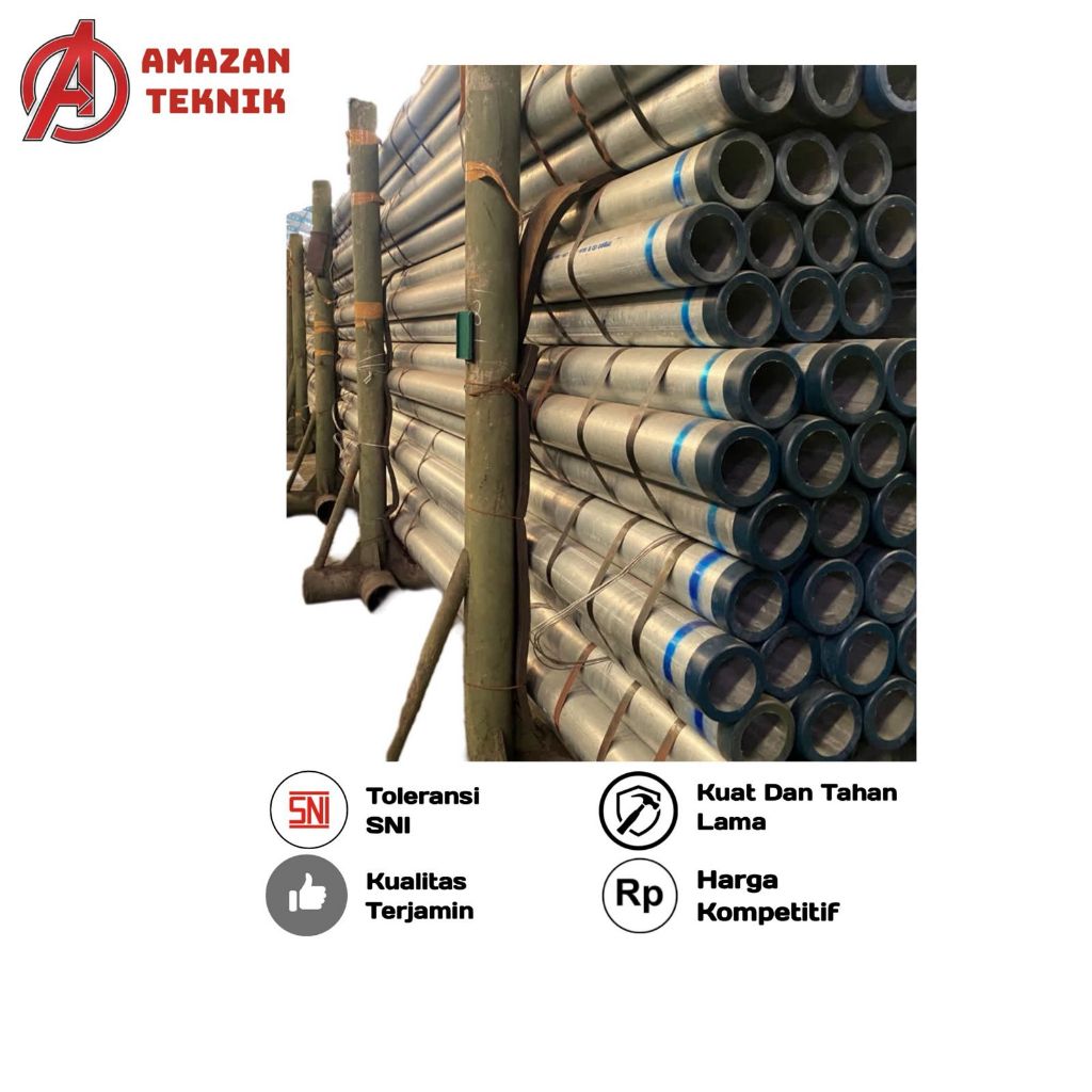Jual Pipa Besi Galvanis SCH 40 11/4" x 6M Spindo | Shopee Indonesia