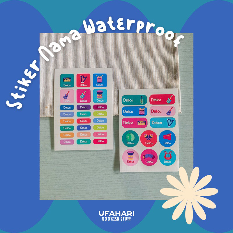 Jual Stiker Nama Custom - Vinyl Waterproof - Untuk Buku Sekolah Kotak ...