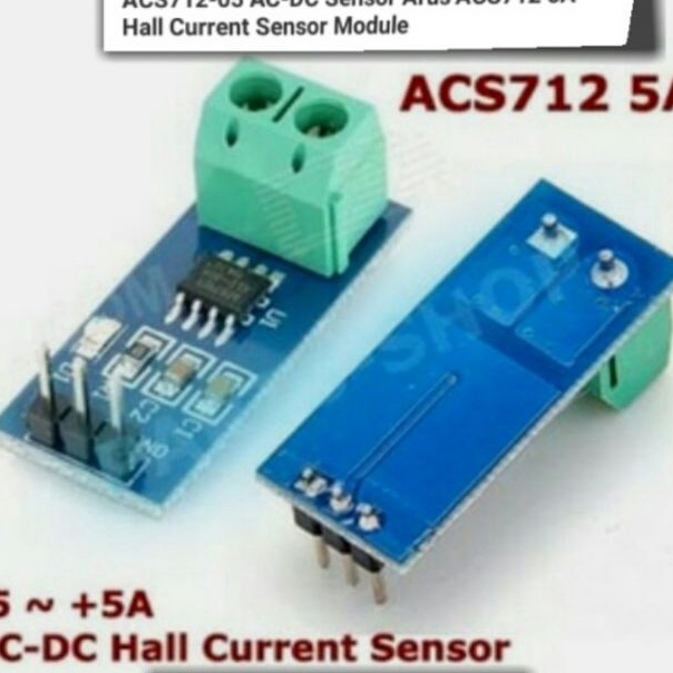 Jual ACS712-5 Ac-Dc sensor arus Acs712-5 5A hall current sensor module ...