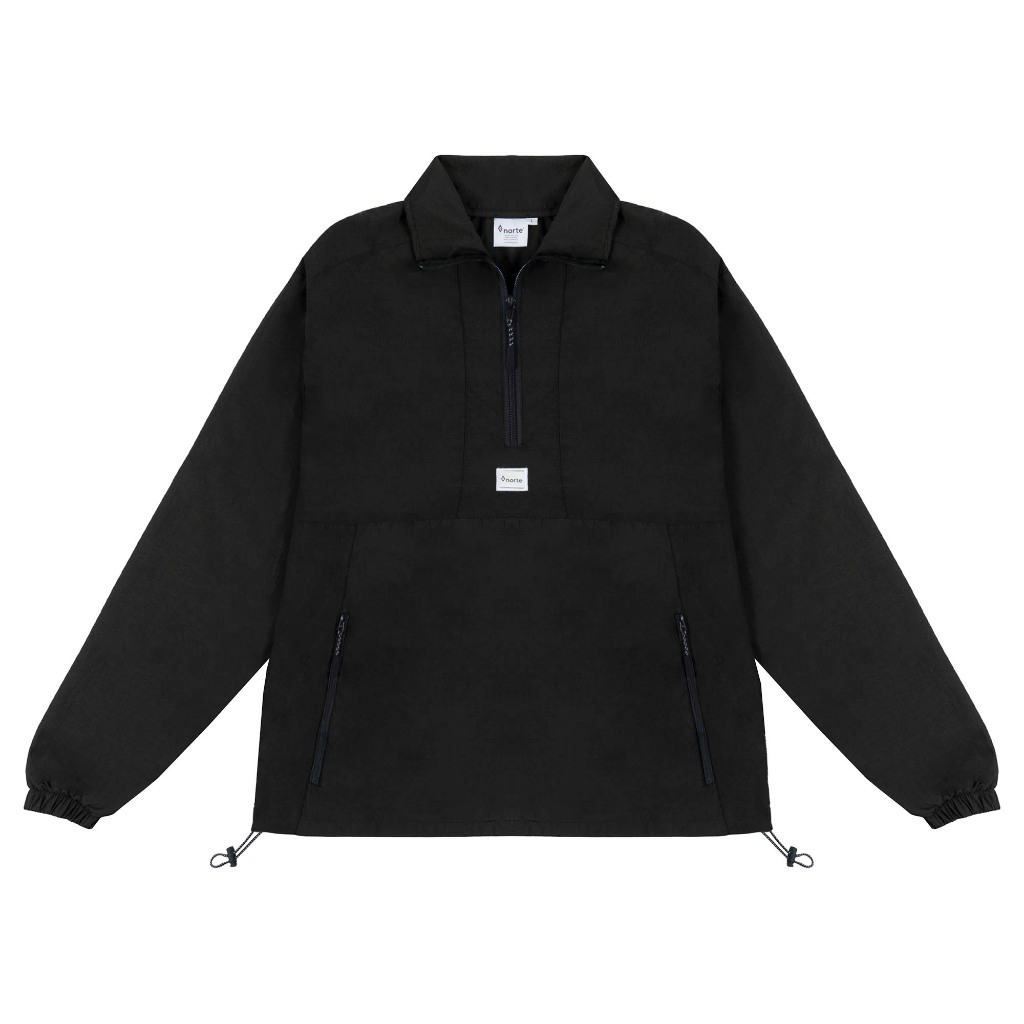 Jual Norte Jacket Windbreaker Halfzip Packable Brazza - Black - Taslan ...