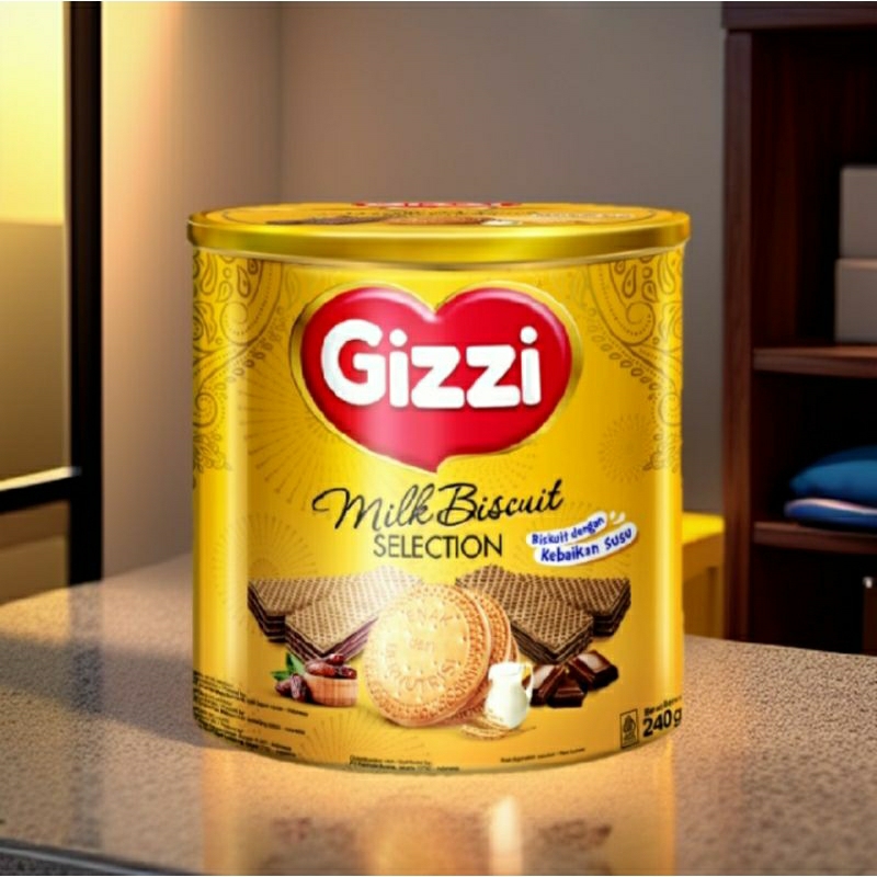 Jual Gizzi Milk Biscuit Selction Biskuit Untuk Parcel Lebaran - Kaleng ...