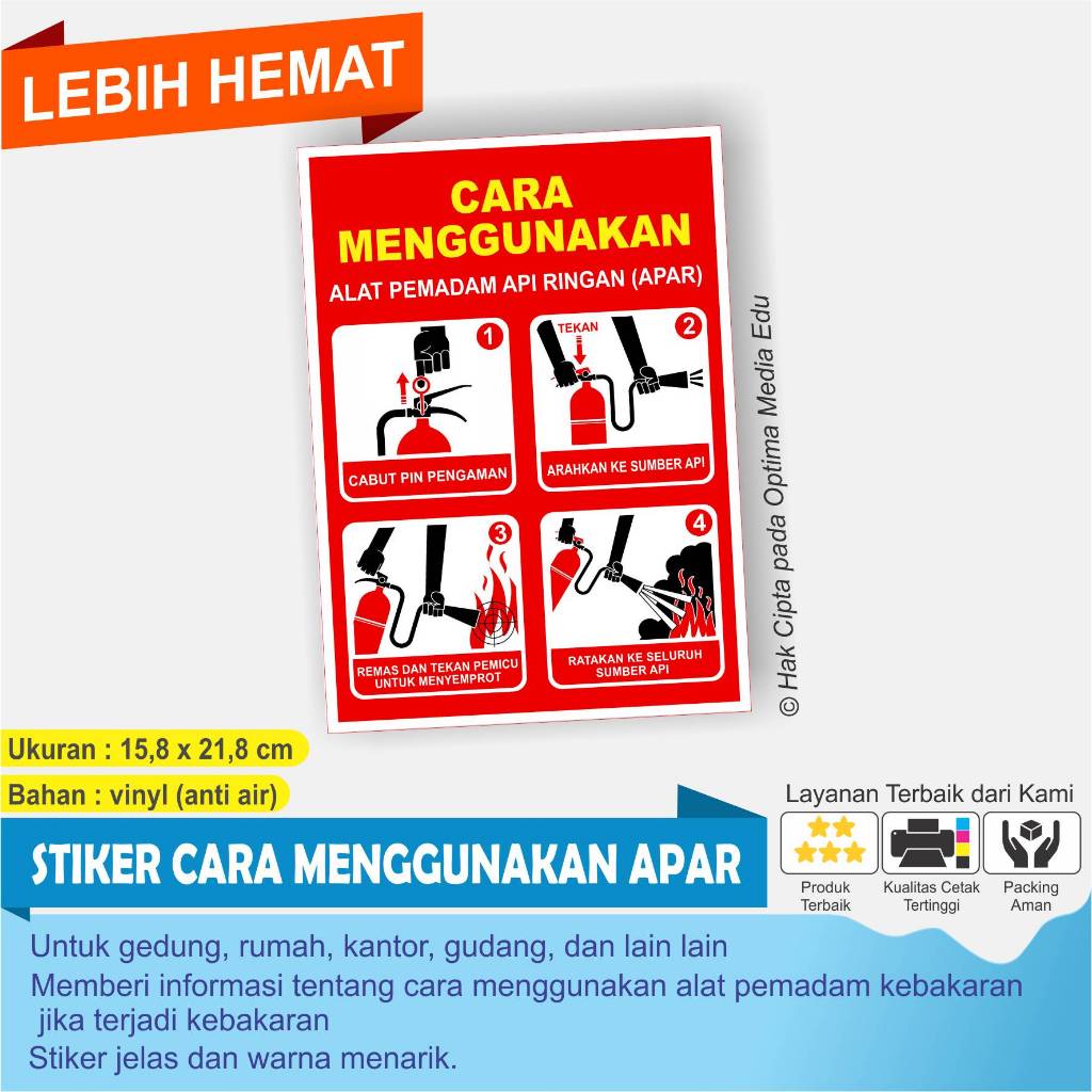 Jual CETAK STIKER CARA MENGGUNAKAN ALAT PEMADAM KEBAKARAN APAR | Shopee Indonesia