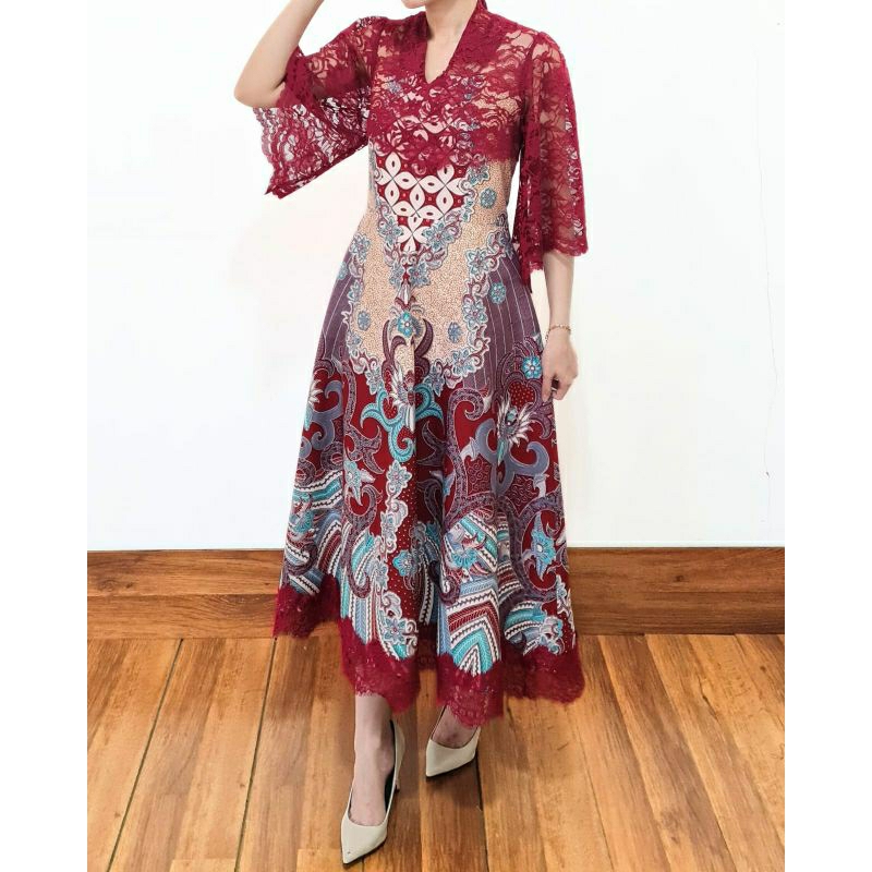 Jual Atalya Lace Dress Merah | Shopee Indonesia