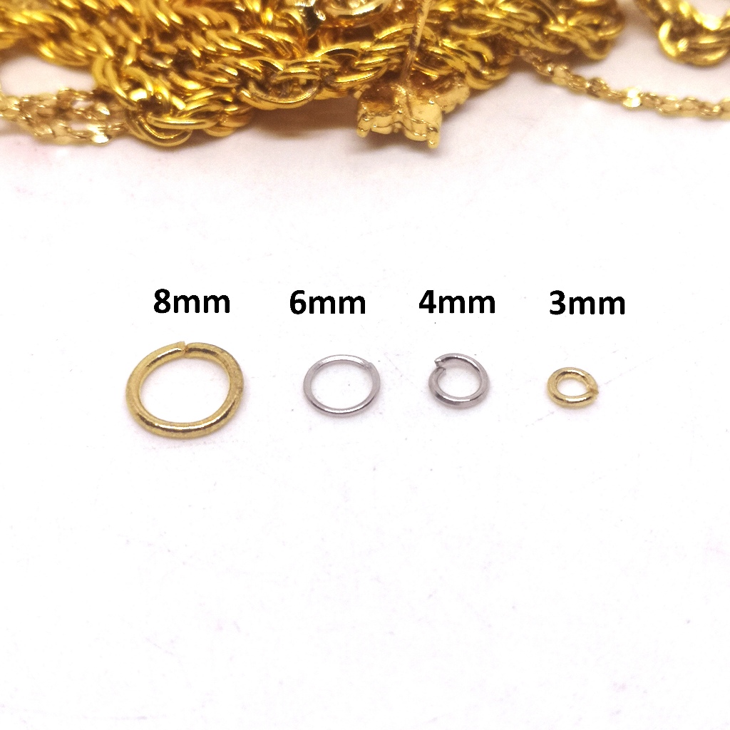Jual HARGA/144pcs, Ring Bulat Ring O 3mm 4mm 6mm Jump Ring Penyambung ...