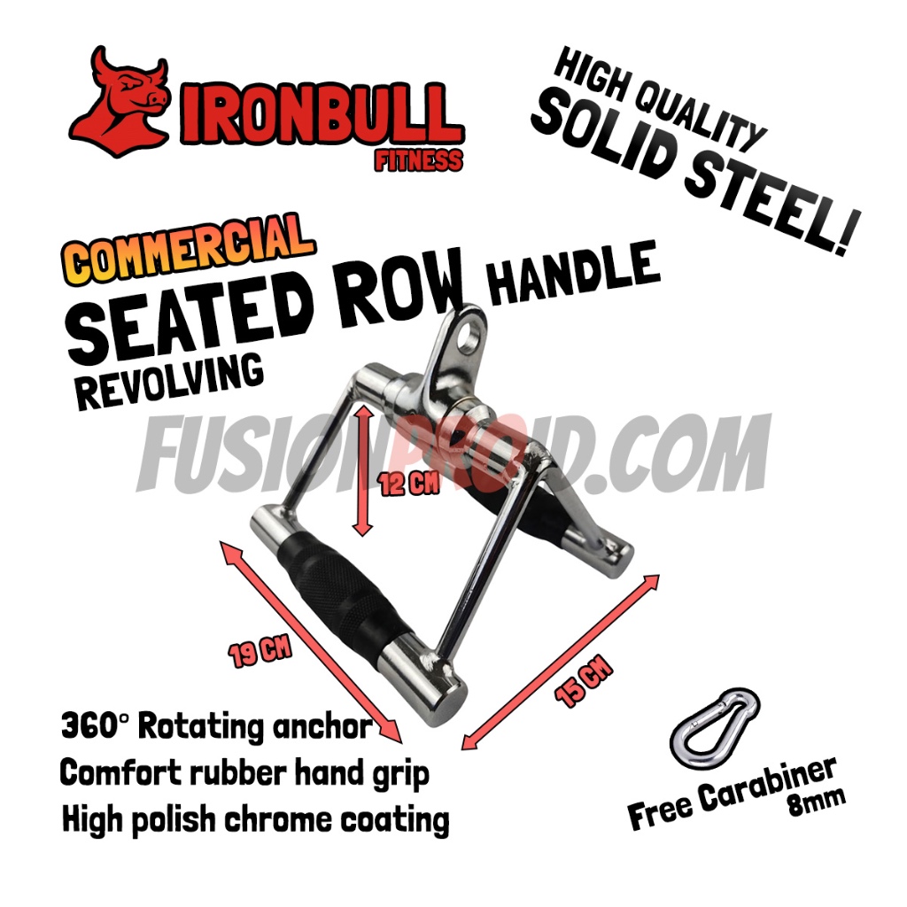 Jual Seated Row Handle Single Bar Grip Cable Attachment Fitnes Iron ...