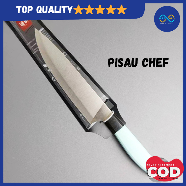 Jual HOMEXO YIQI Pisau Chef dengan gagang Biru bahan Stainles 307 Pisau ...