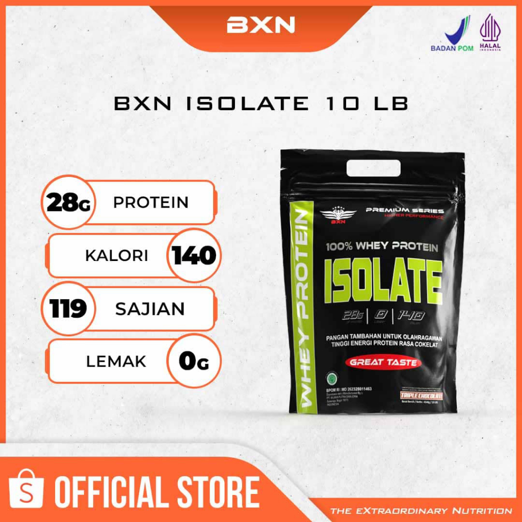 Jual BXN - Whey Protein Isolate 10 LB Rendah Lemak Susu Supplement ...